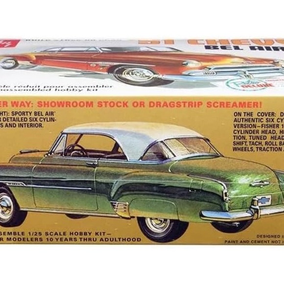 Amt | Toys | Amt Skill 2 Model Kit 951 Chevrolet Bel Air 2in1 Kit Retro ...